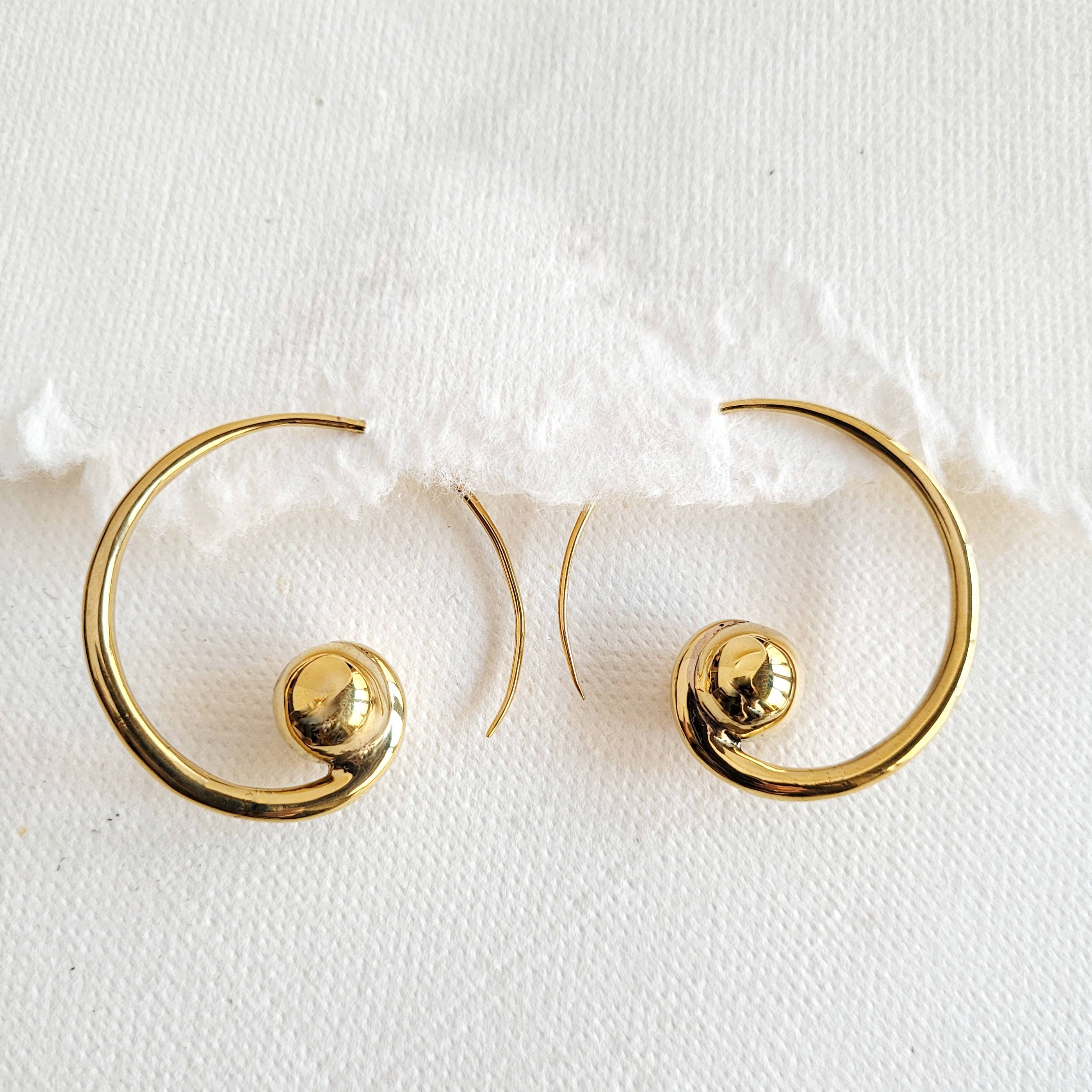 Handmade Brass Hoop Dobi Earrings – Beech Tree Jewelry LLC